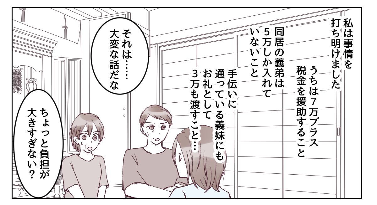 <義実家に月10万!?>相談すると……「私に任せて!」味方になってくれた両親と妹【第2話まんが】 ママスタセレクト Part 4